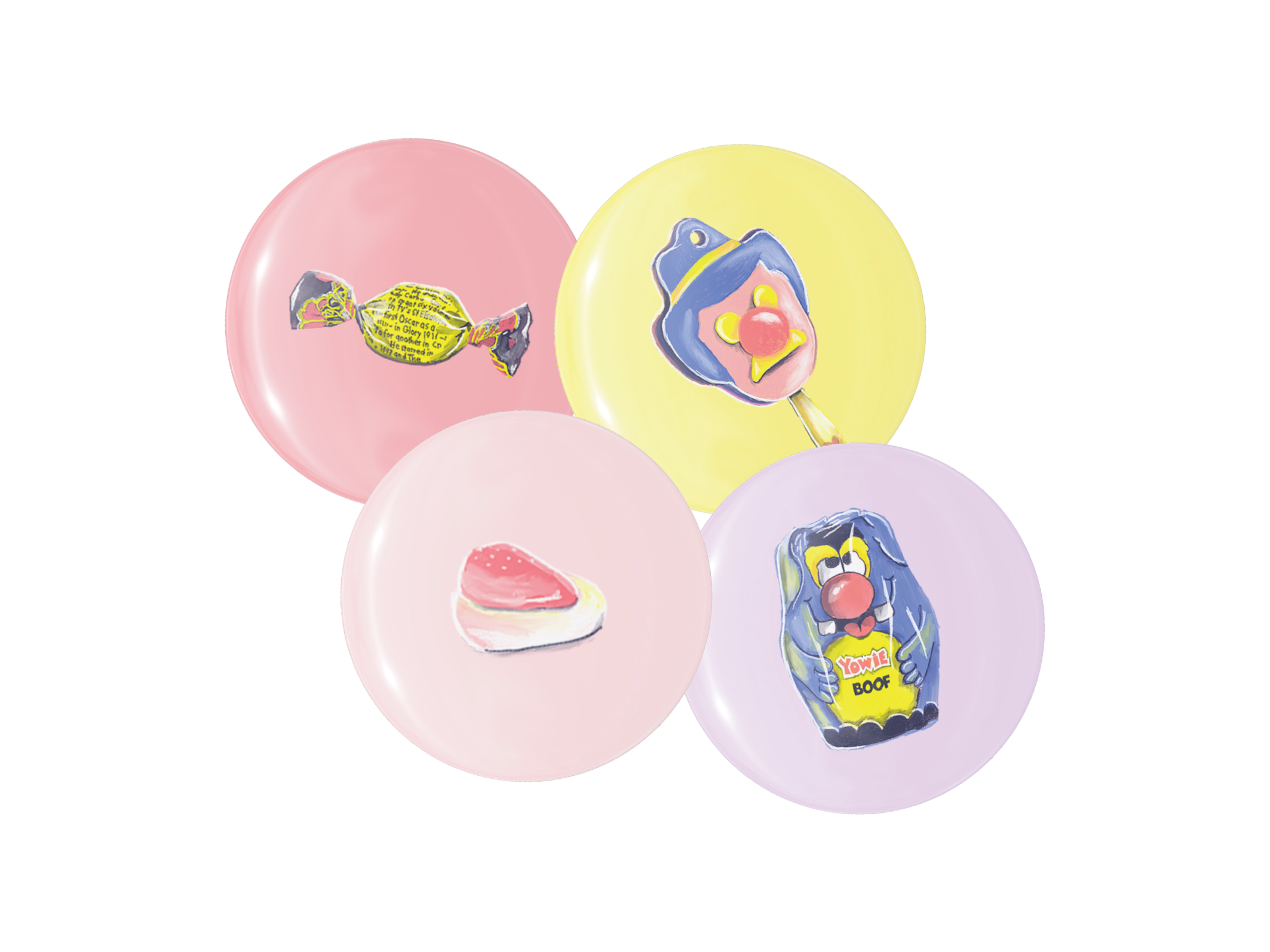 Australian Candy Badge Pack | Amy Blue Illustration